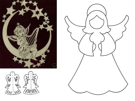 Шаблон ангела из бумаги