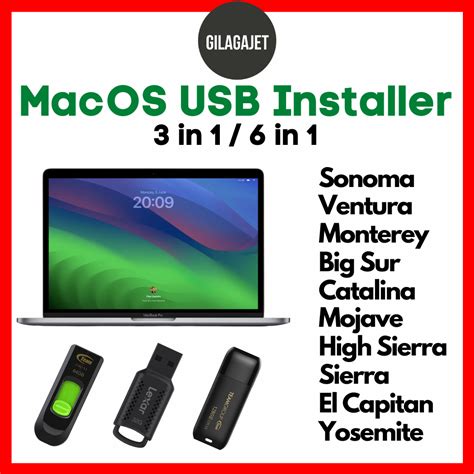 Mac Os Usb Pendrive Multiboot Installer Ventura Monterey Bigsur Catalina Mojave High Sierra El