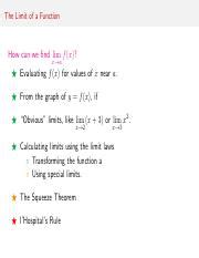 Understanding Limits Of Functions And Special Theorems Course Hero
