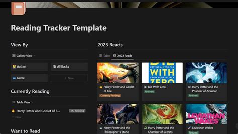 Reading List Tracker Notion