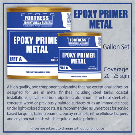 Epoxy Primer Metal Part A And B White Gt Stone Works Shop