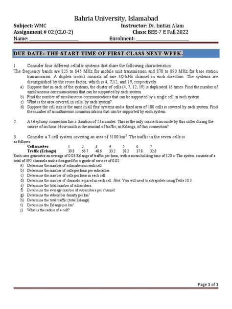 Wireless And Mobile Communication Assignment 2 Pdf Cellular Network