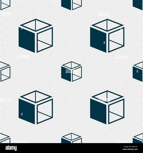 3d Cube Icon Sign Seamless Abstract Background With Geometric Shapes Vector Illustration Stock