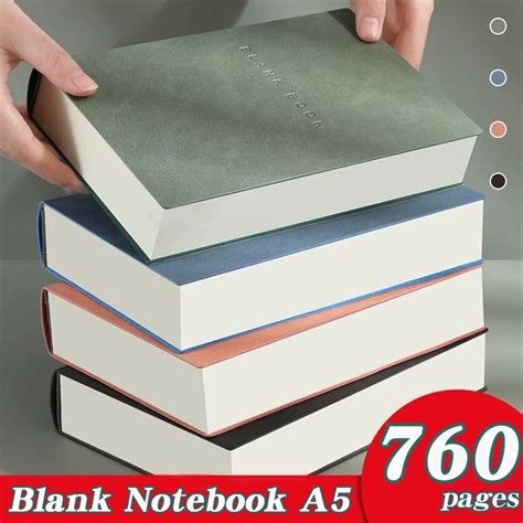 Super Thick Notebook 760pages A5 Creativity Stationery Blank Notepads