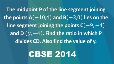The Midpoint P Of The Line Segment Joining The Points A−104 And B−2