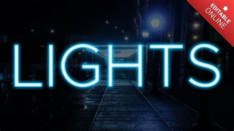 Lights Glow Text Effect Generator