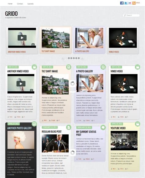 Grid Website Templates Free Free Templates Printable