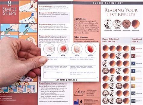 Galleon Blood Type Test Kit 2 Tests Eldoncard Home Blood Testing