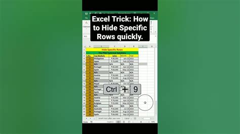 Excel Trick How To Hide Specific Rows Quickly Youtube