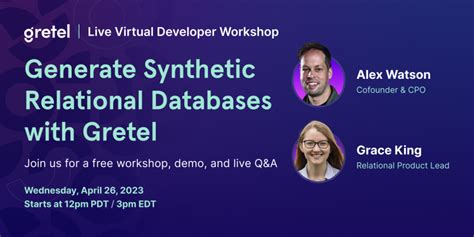 Join Us On How To Create Ai Generated Synthetic Relational Database