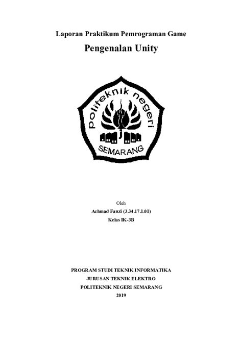 Doc Jobsheet 1 Pengenalan Unity