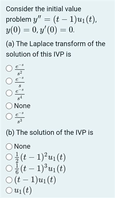 Solved Consider The Initial Valueproblem Chegg Com
