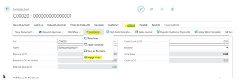 How To Merge Customers And Vendors In D365 Business Central
