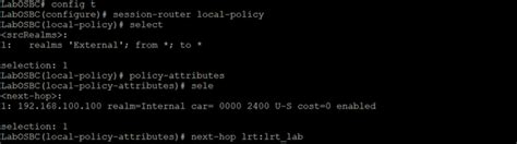 Oracle SBC Admin Task Basic Local Routing Table LRT Where Is My Voice Packet