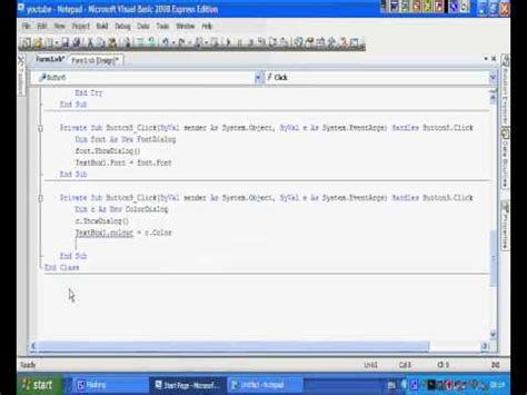 Visual Basic Tutorial Simple Notepad YouTube