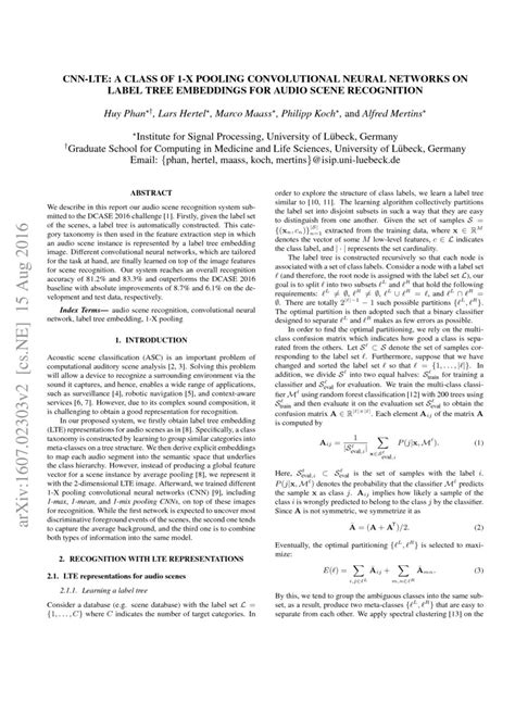 Cnn Lte A Class Of 1 X Pooling Convolutional Neural Networks On Label