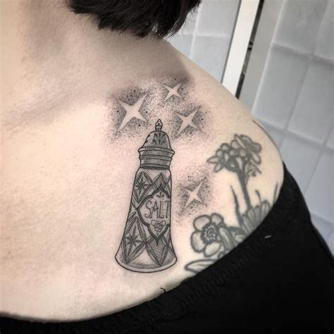 Salt Shaker Tattoo Fine Line Blackwork Tattoo Tattoos Blackwork Tattoo Custom Tattoo