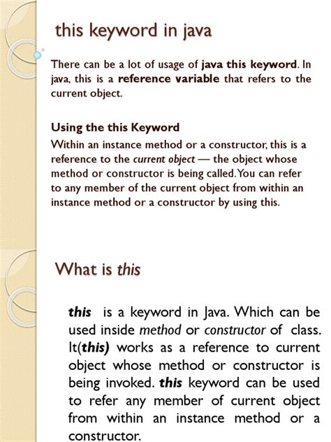 This Keyword In Java Pdf Method Computer Programming Constructor Object Oriented