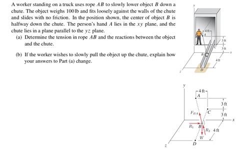 Solved A Worker Standing On A Truck Uses Rope Ab To Slowly