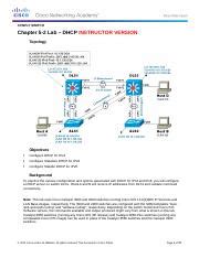 CCNPv7 SWITCH Lab5 2 DHCP46 INSTRUCTOR Docx CCNPv7 SWITCH Chapter 5 2 Lab DHCP INSTRUCTOR