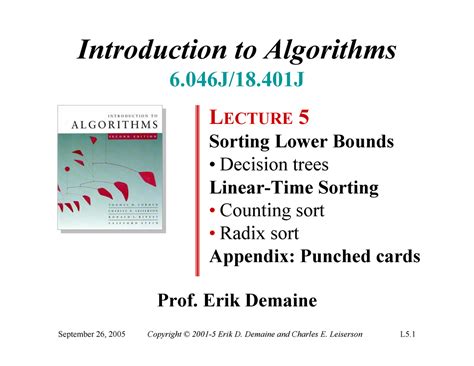 Lecture 3 Mit Stable Sorting Introduction To Algorithms 6046j18