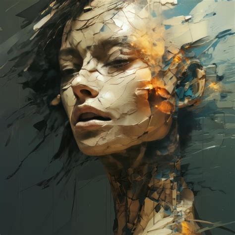 Premium AI Image Deconstructing Reality A Visually Distorted Exploration Of Human Form And