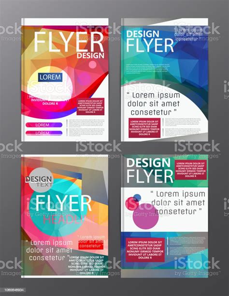 다각형 현대 소책자 레이아웃 디자인 템플릿입니다 전단지 전단지 커버 프레 젠 테이 션 0명에 대한 스톡 벡터 아트 및 기타