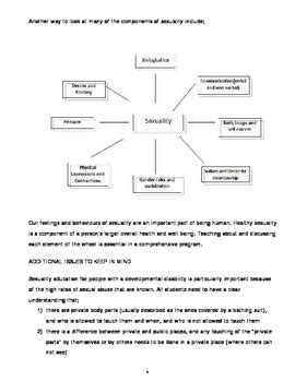 Developmental Disabilities And Teaching Sex Ed Booklet By Sex Ed Mart