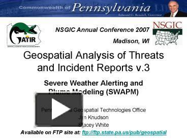PPT Geospatial Analysis Of Threats And Incident Reports V 3 Severe