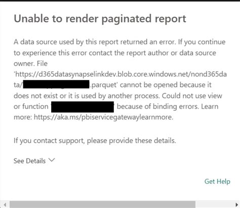 Solved Power Bi Paginated Report Not Able To Render Microsoft Fabric Community