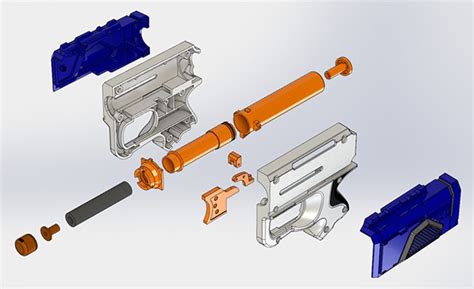 Exploded Nerf Gun On Behance