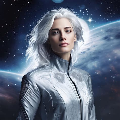 Premium Ai Image Captivating Cosmic Beauty Mesmerizing Pleiadian