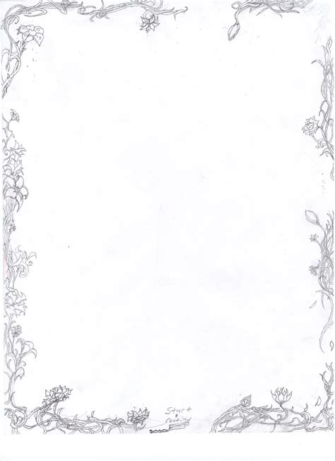 Flower And Vine Border By Goina On Deviantart