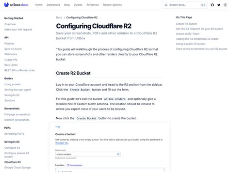 Configuring Cloudflare R2 Urlbox