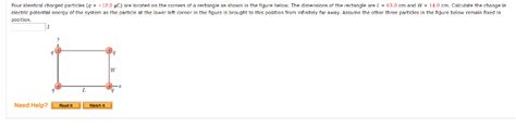 Solved Four identical charged particles q μC are Chegg