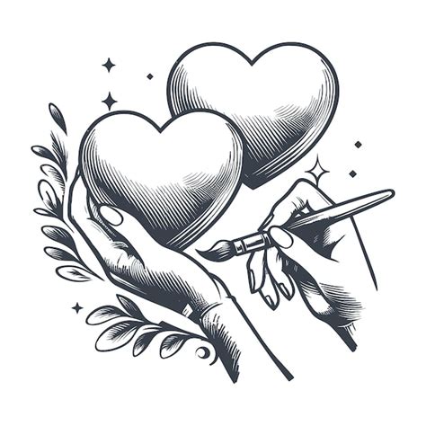 Premium Vector Sketch Flat Love Icon Vector Illustrations