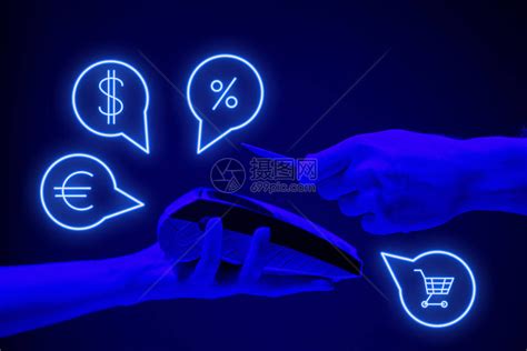 通过密码键盘的无线支付卡现代幻影蓝色的在线高清图片下载 正版图片504168337 摄图网