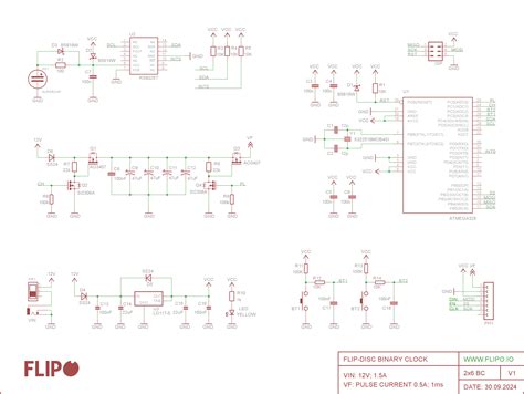 Flip Disc Binary Clock