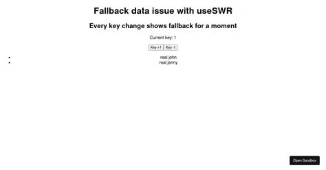 Useswr Fallback Behaviour Codesandbox