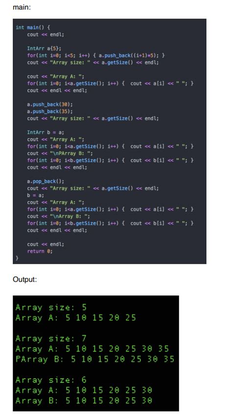 Solved 1 Implement And Grow A Dynamic Array Using Pointer
