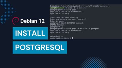 How To Install Postgresql On Debian 12 Bookworm Youtube