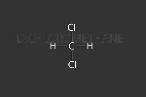 Dichloromethane Molecular Skeletal Chemical Formula 37076520 Vector Art