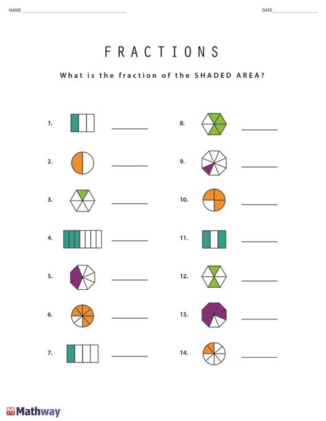 Learning Fractions Worksheets