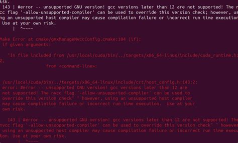 Unable To Install Gromax Error Unsupported Gnu Version Gcc Versions Later Than 12 Are Not