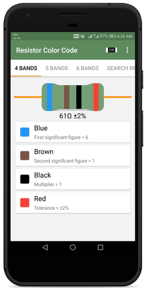 Android Için Resistor Color Code And Smd Code Calculator Apk İndir