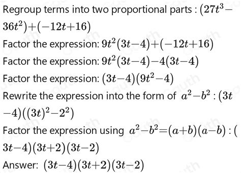 Solved Select The Correct Answer From Each Drop Down Menu What Is The Factored Form Of This
