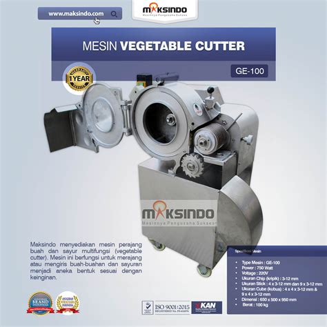 Jual Mesin Vegetable Cutter GE 100 Di Makassar Toko Mesin Maksindo Makassar