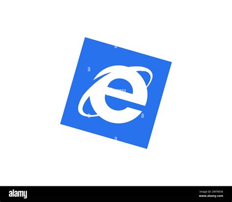Internet Explorer 10 Rotated Logo White Background B Stock Photo Alamy