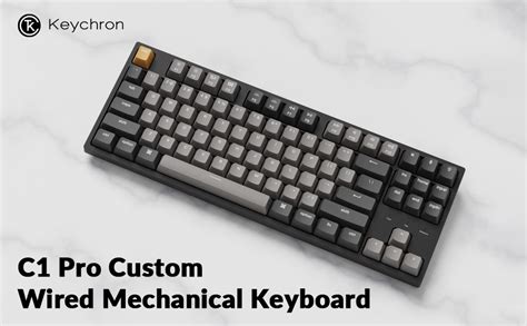 Amazon.com: Keychron C1 Pro Wired Custom Mechanical Keyboard, TKL ...