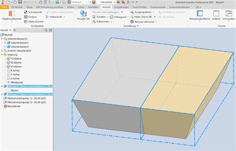 Gelöst Wie In Inventor 2017 Außenkontur Zweier Volumenkörper Verjüngen Autodesk Community